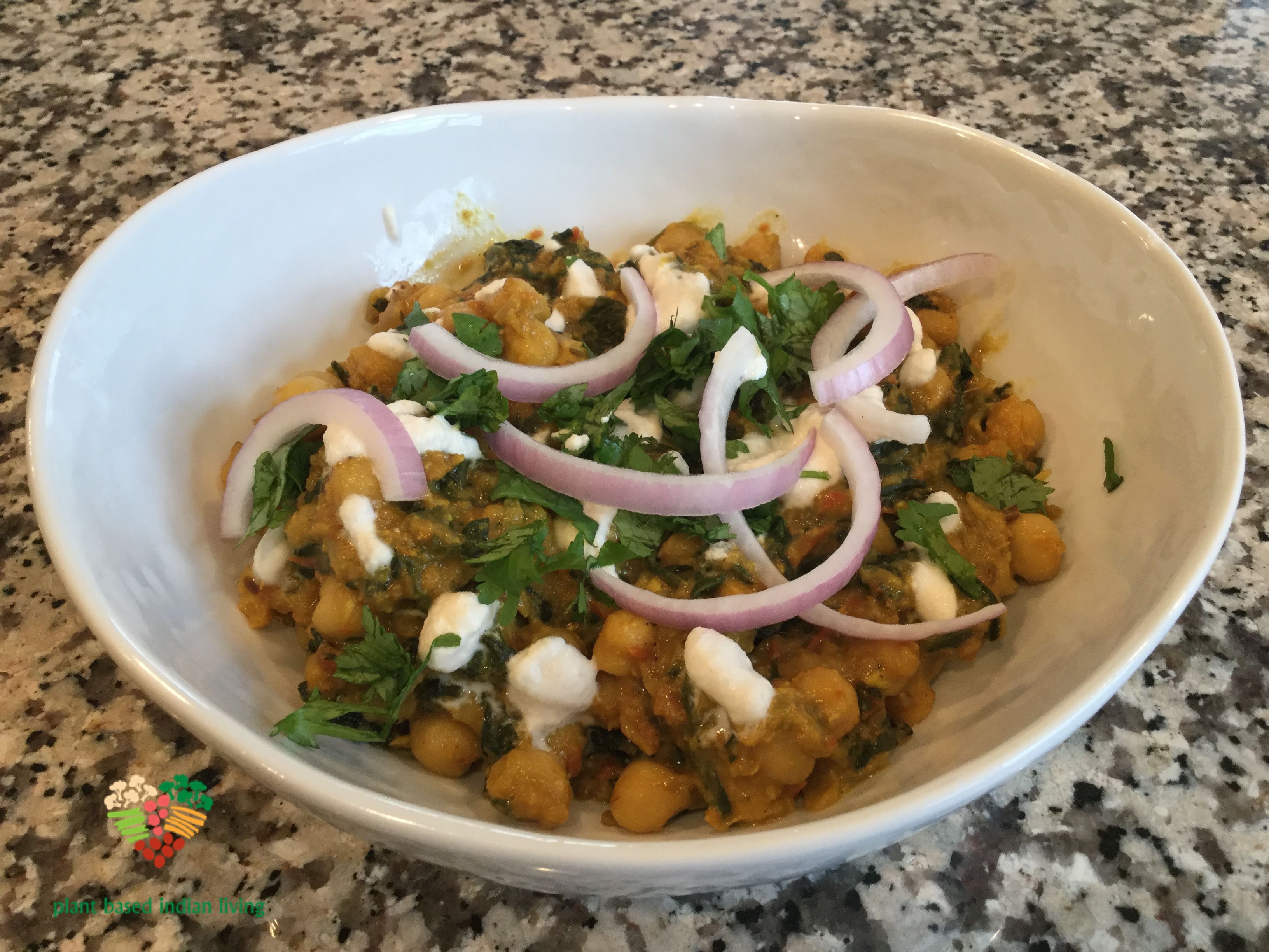 Saag Chole (Chickpea and Spinach) - Plant Based Indian Living
