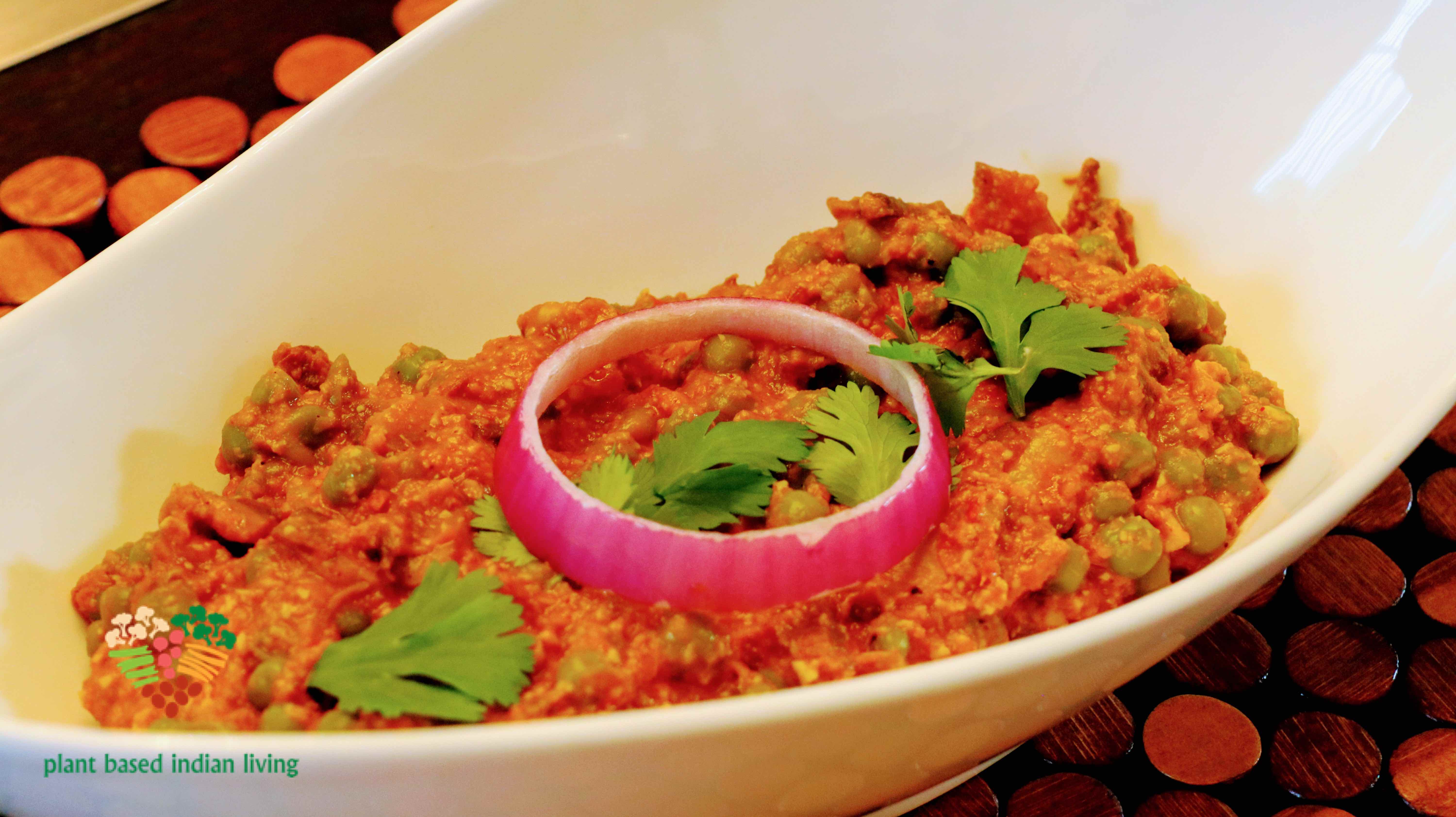 Matar Mushroom - Plant Based Indian LivingPlant Based Indian Living