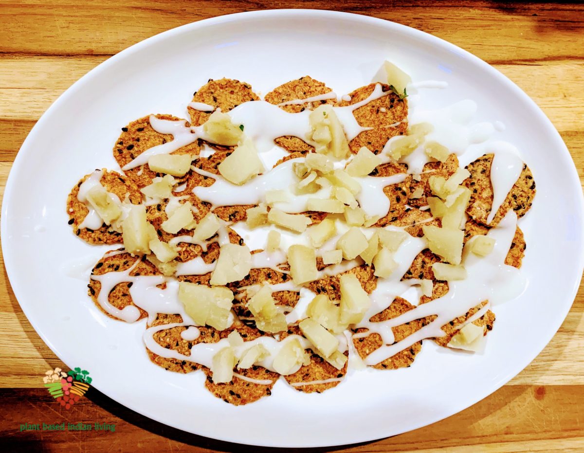 Papdi Chaat/'Indian Style Loaded Crackers' - Plant Based Indian Living