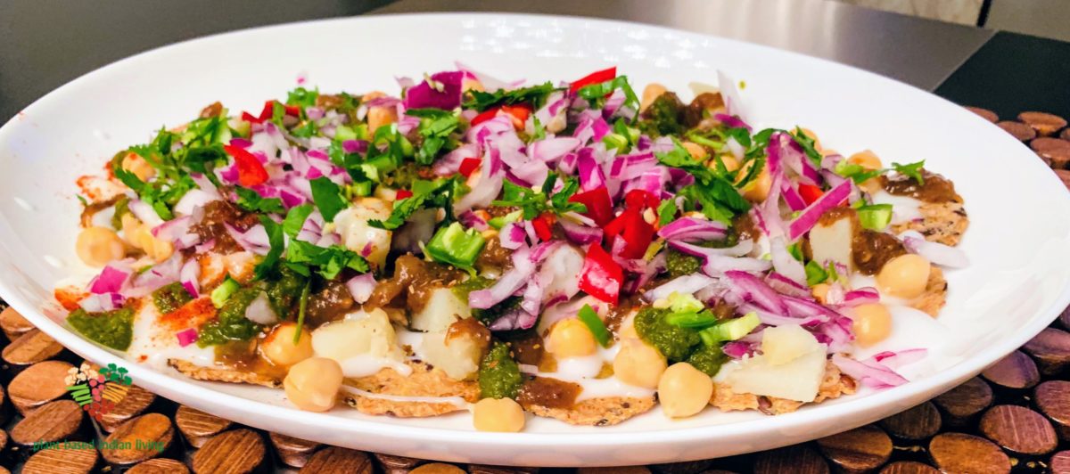 Papdi Chaat/'Indian Style Loaded Crackers' - Plant Based Indian Living