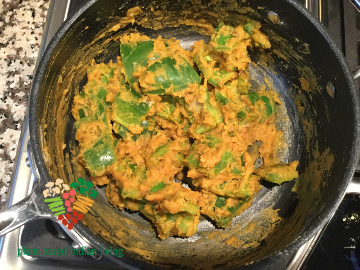 Besan Shimla Mirch/Chickpea Flour Green Bell Pepper - Plant Based ...