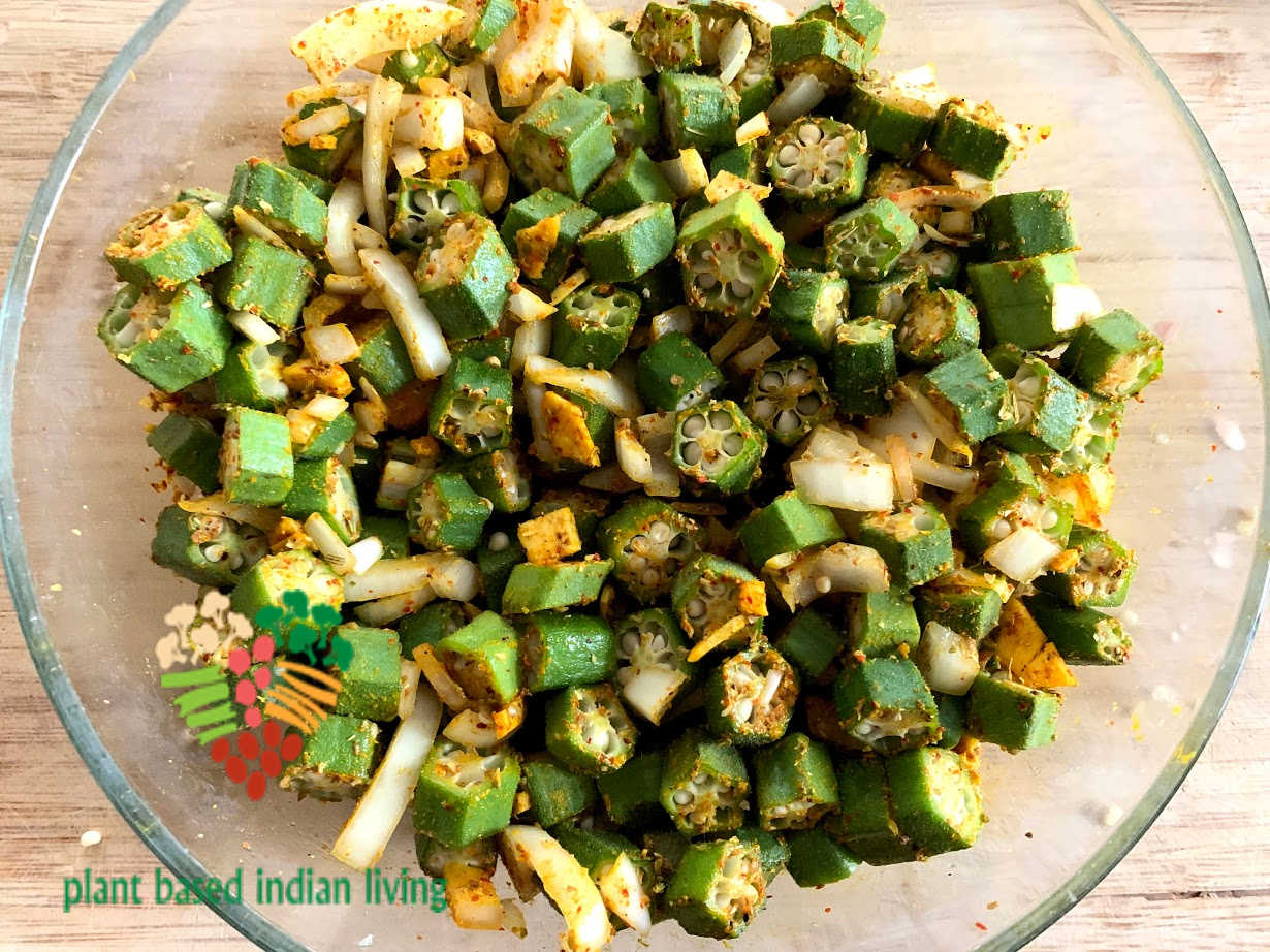 Crispy Baked Bhindi/Okra - Plant Based Indian Living